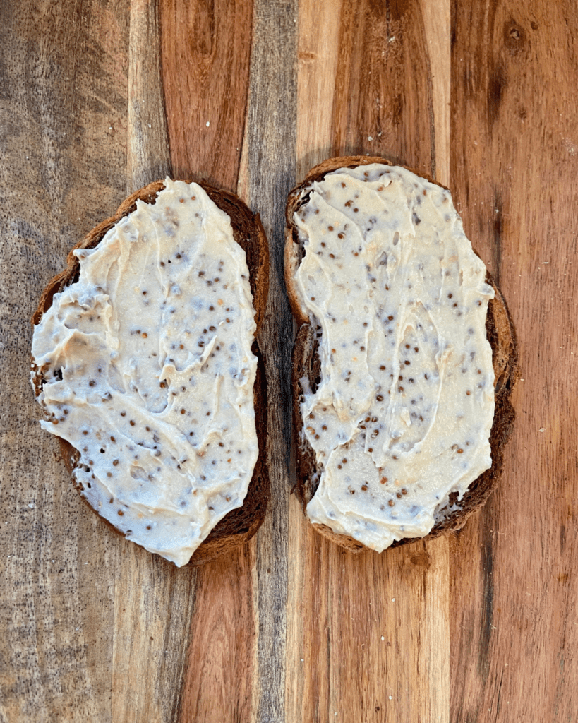 CARROT LOX TOAST WITH SWEET MUSTARD CREAM CHEESE - Olive You So Matcha