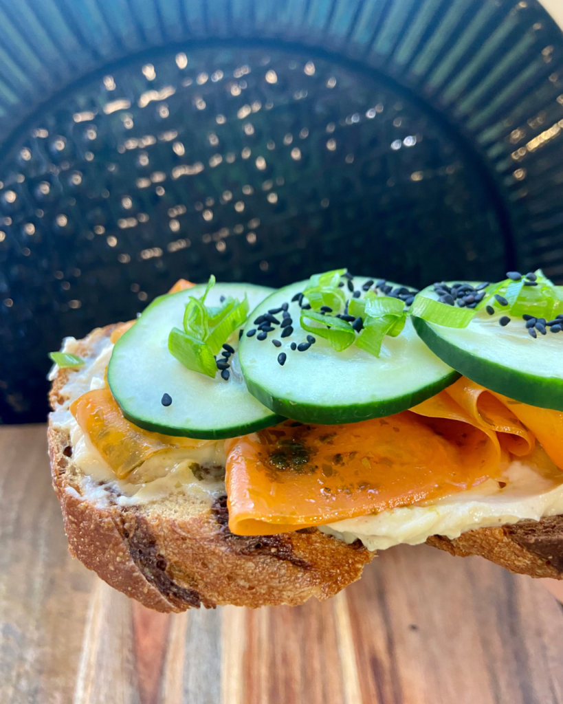JAPANESE-INSPIRED CARROT LOX TOAST - Olive You So Matcha
