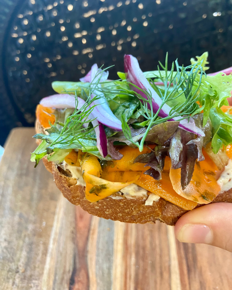 CARROT LOX TOAST WITH SWEET MUSTARD CREAM CHEESE - Olive You So Matcha