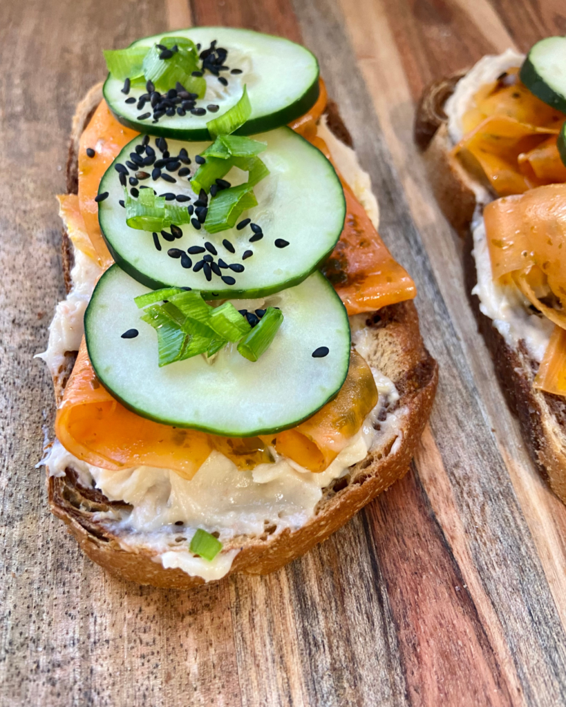 JAPANESE-INSPIRED CARROT LOX TOAST - Olive You So Matcha
