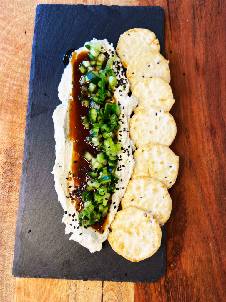 MISO CARAMEL AND WASABI SPREAD SNACK PLATE - Olive You So Matcha