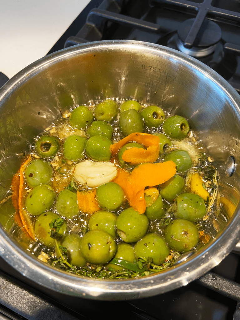 WARM MARINATED OLIVES FOR CHARCUTERIE BOARD - Olive You So Matcha
