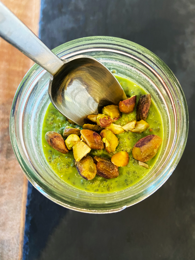 how to make chia pudding with oat milk : pistachio almond - Olive You ...