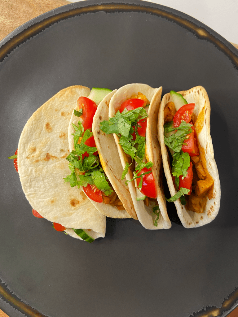 vegan curry chicken tacos : air fryer recipe - Olive You So Matcha