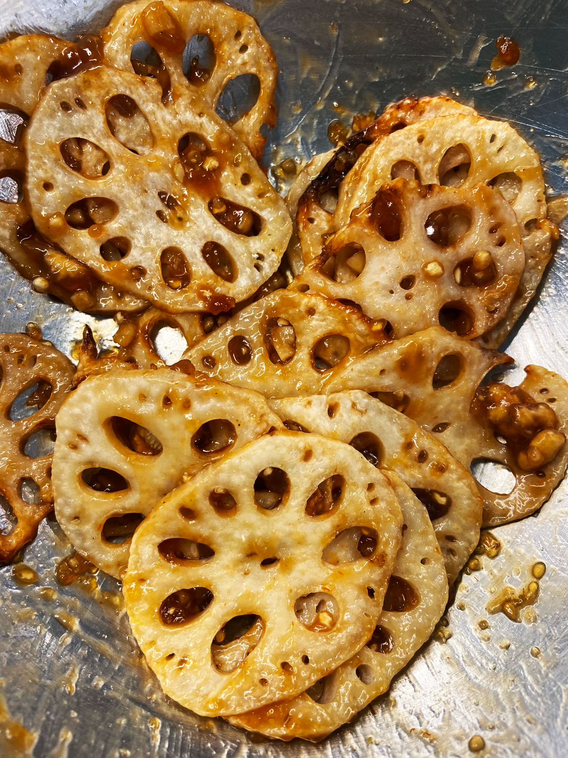 Air Fried Lotus Root : with garlic ginger sauce - Olive You So Matcha