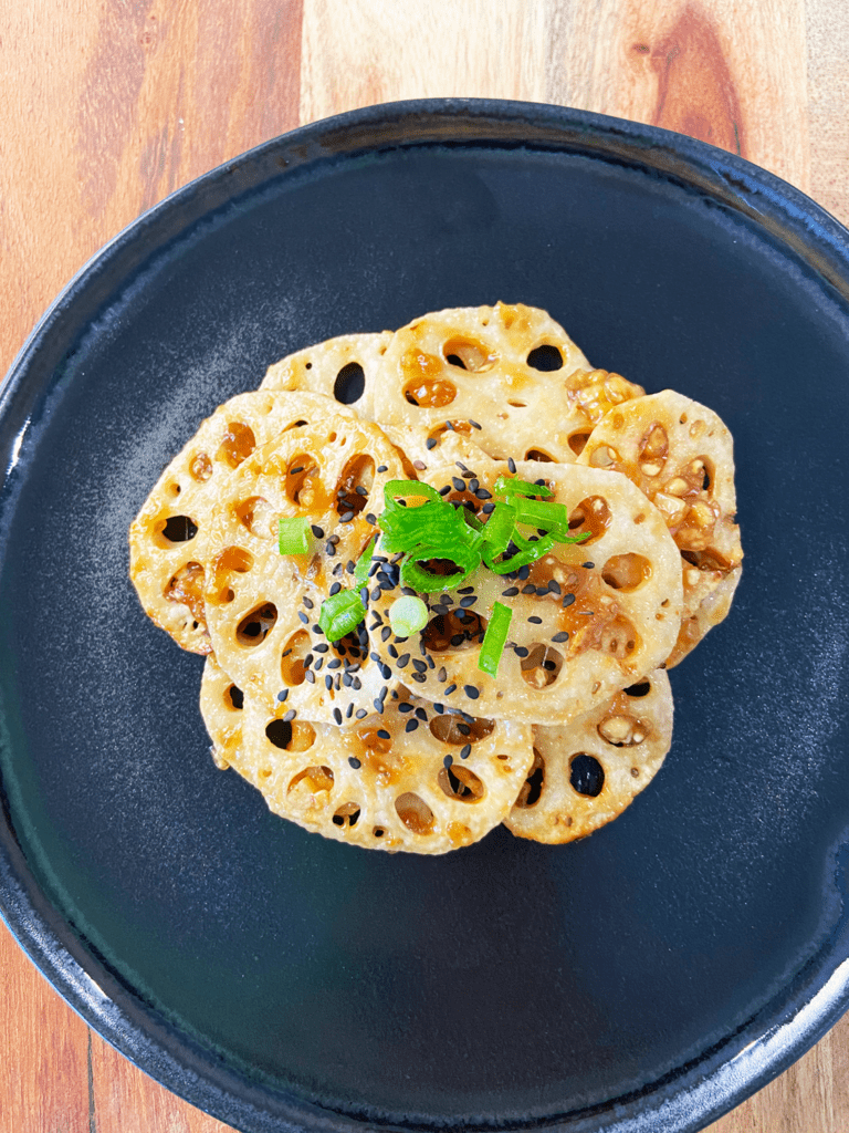 Air Fried Lotus Root : with garlic ginger sauce - Olive You So Matcha