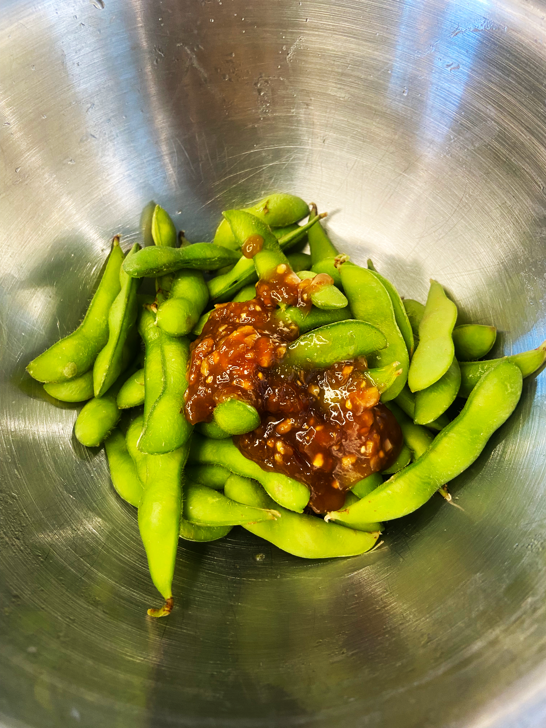 Edamame with garlic soy sauce : easy recipe - Olive You So Matcha