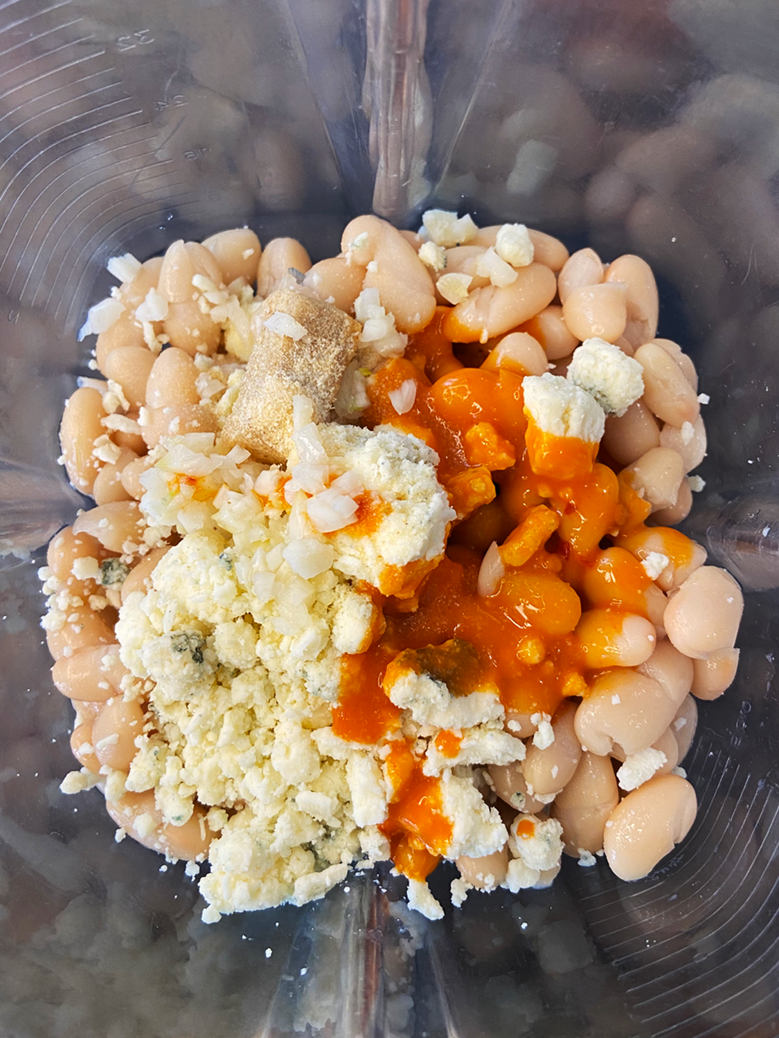 White Bean Buffalo Dip with vegan blue cheese crumbles - Olive You So ...