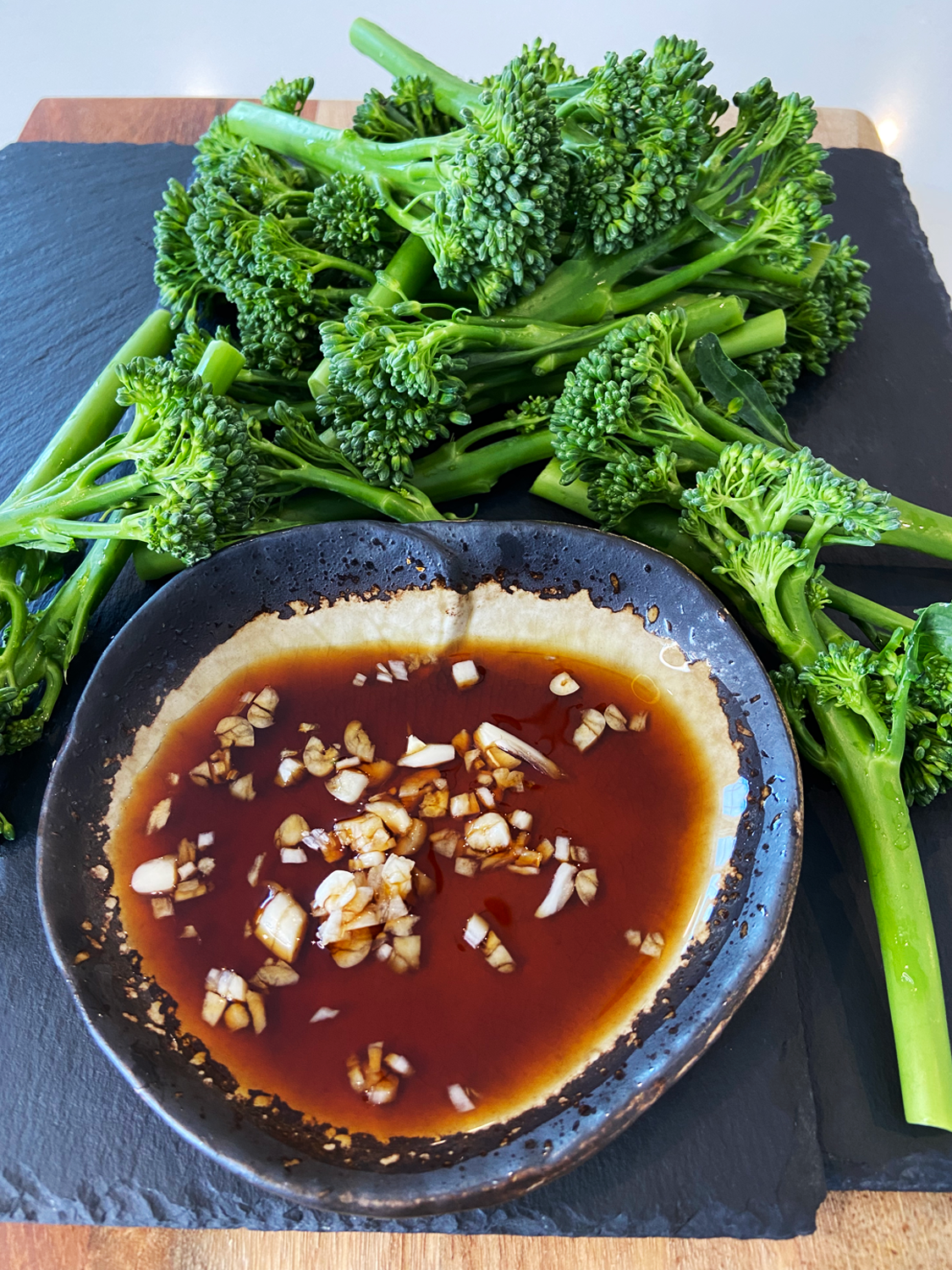 air fryer tenderstem broccoli (broccolini) with garlic soy - Olive You ...