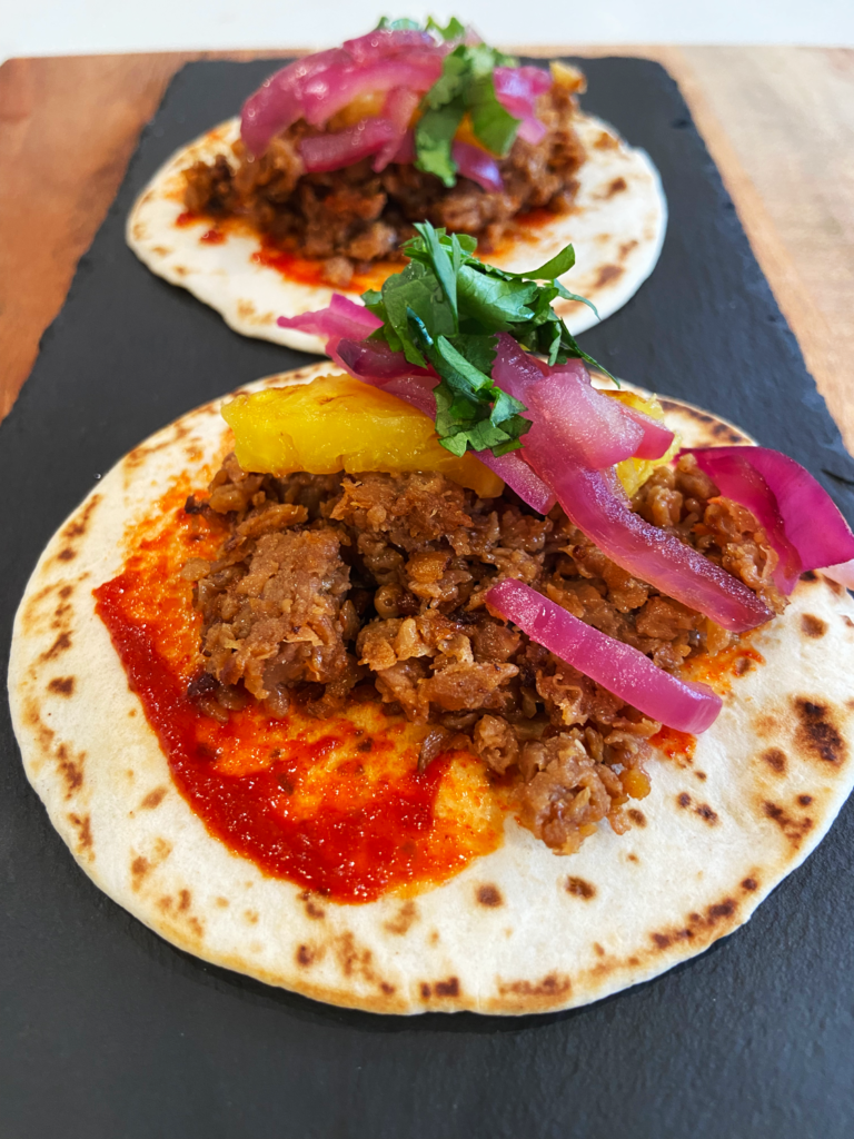 Hawaiian Korean inspired Vegan Beyond ground beef tacos - Olive You So ...