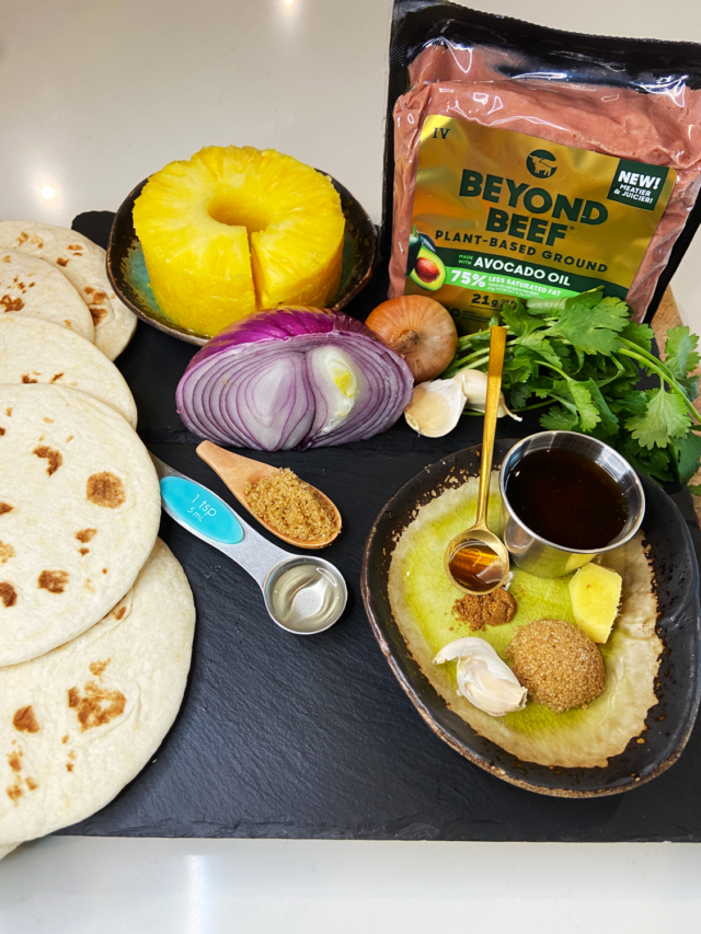 Hawaiian Korean inspired Vegan Beyond ground beef tacos - Olive You So ...