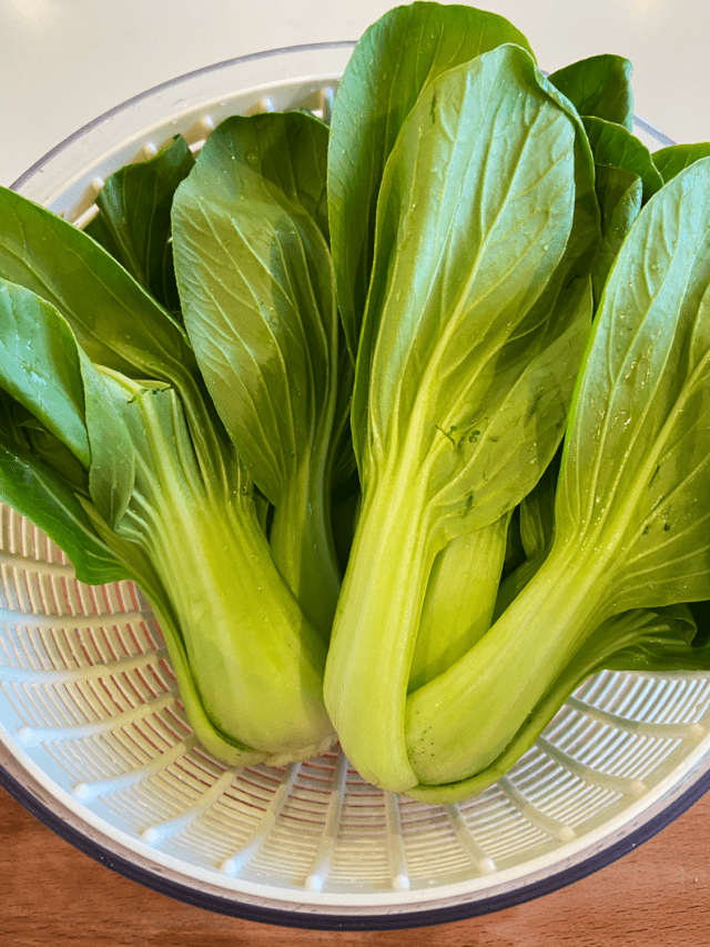 quick and easy Air fryer Bok choy in under 10 minutes - Olive You So Matcha
