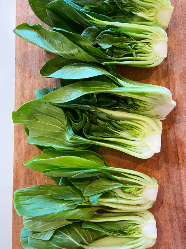 quick and easy Air fryer Bok choy in under 10 minutes - Olive You So Matcha