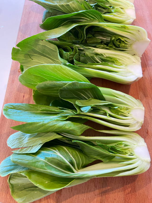 quick and easy Air fryer Bok choy in under 10 minutes - Olive You So Matcha