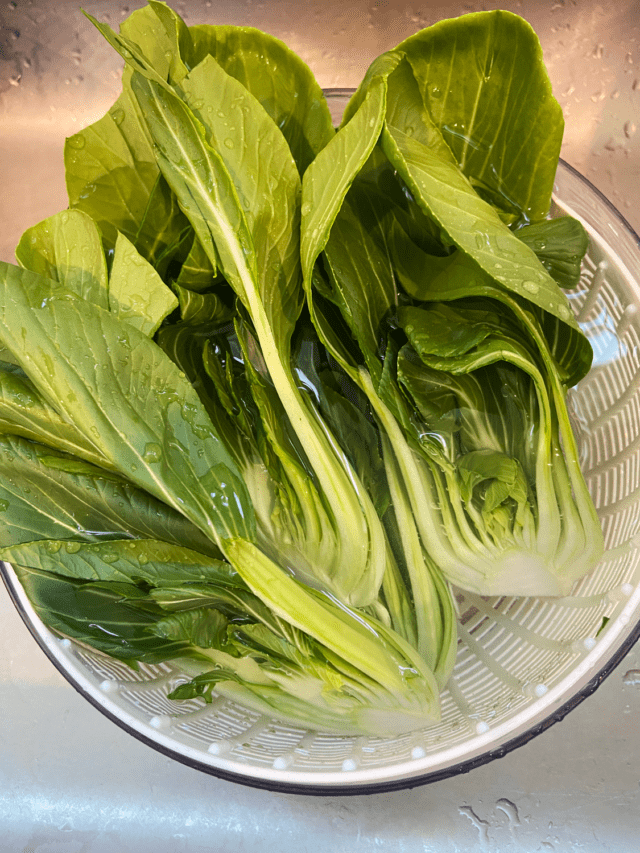 quick and easy Air fryer Bok choy in under 10 minutes - Olive You So Matcha