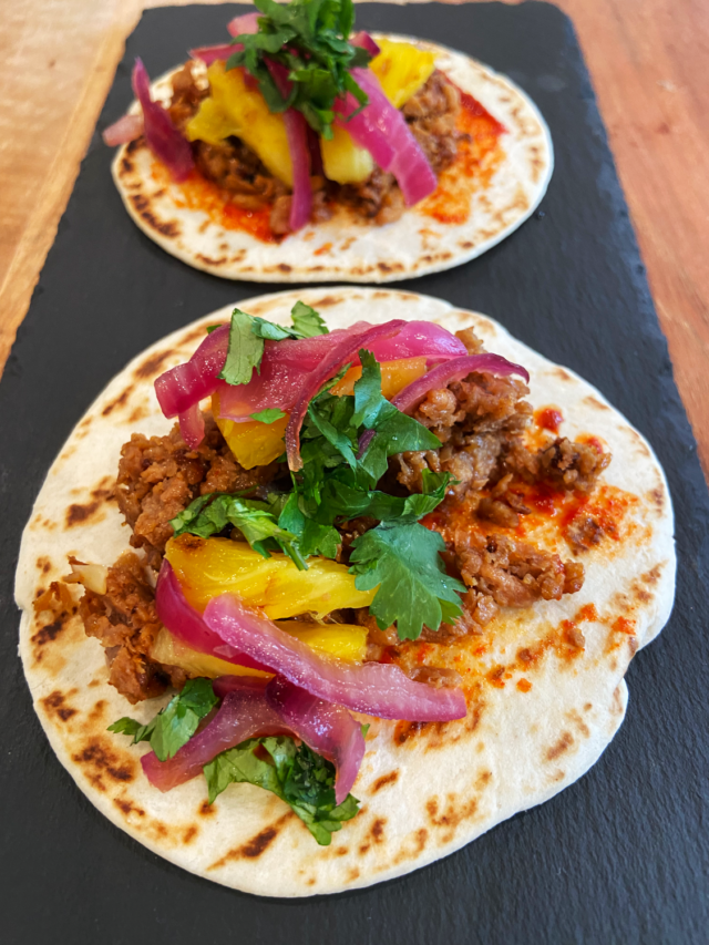 Hawaiian Korean inspired Vegan Beyond ground beef tacos - Olive You So ...