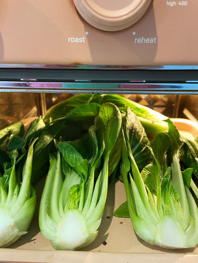 quick and easy Air fryer Bok choy in under 10 minutes - Olive You So Matcha